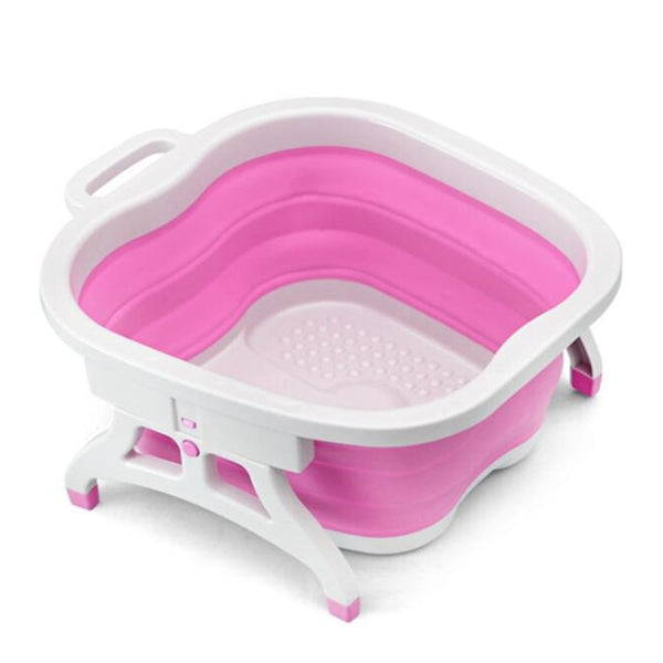 Foldable Foot Basin Silicone Folding Cube Bathroom Plastic Foot Basin ...